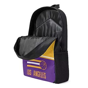 Los Angeles Custom Backpack High Capacity,Add Personalized Name And Number, Backpack for Men Women,Basketball Bags for Teenagers