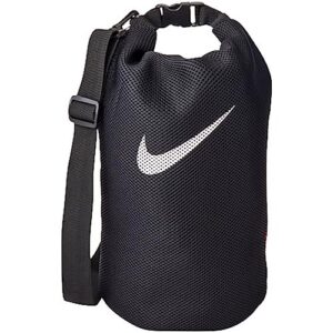 nike unisex 10l recycled mesh sling bag (black, one size)