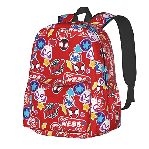 LVTFCO Spider Cartoon Backpack Travel Backpack Superhero Backpack Bags For Men Women