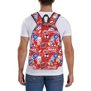 LVTFCO Spider Cartoon Backpack Travel Backpack Superhero Backpack Bags For Men Women