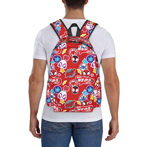 LVTFCO Spider Cartoon Backpack Travel Backpack Superhero Backpack Bags For Men Women