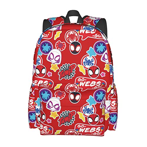 LVTFCO Spider Cartoon Backpack Travel Backpack Superhero Backpack Bags For Men Women