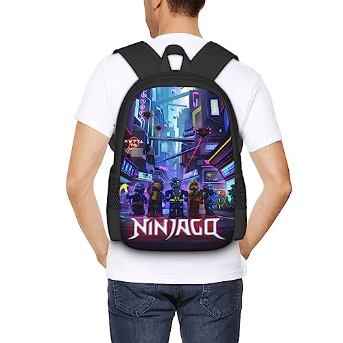 MILX Ninja Anime Multi-Functional Backpack Laptop Shoulder Bag Backpack With Adjustable Strap Casual High Capacity 17 Inch Daypack Gifts