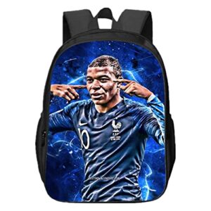 kylian mbappe graphic laptop bagpack,student waterproof bookbag casual travel knapsack teen