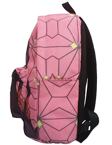 XIXISA 16" Nezuko Laptop Backpack with Lunch Box Bag Anime Shinobu Laptop Backpacks (Nezuko)