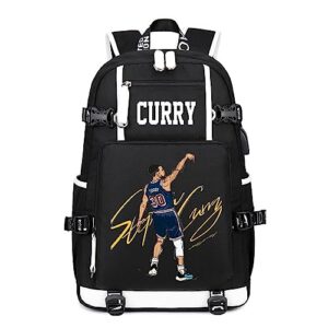 Basketball Star SC-30 Laptop Multifunctional Backpack Men's and Women's Travel Backpack Student Schoolbag Fan Gift (black 3)