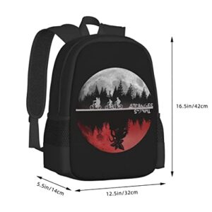 Jinke Stranger Backpack 3D Print Movie Backpack Lightweight Black Travel Backpack Laptop Backpack Stranger Movie Fan Gift