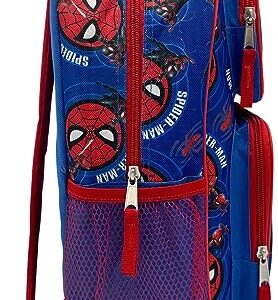 Marvel Superheroes 16" Licensed Cargo School Backpack For Boys (Spiderman Blue-Red)