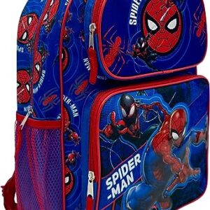 Marvel Superheroes 16" Licensed Cargo School Backpack For Boys (Spiderman Blue-Red)