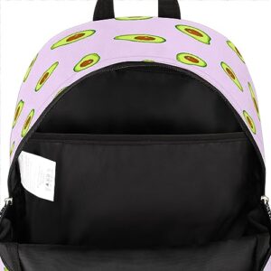 Avocado School Backpacks for Girls Boys Teens Students,Green-Avocado Stylish College Backpack Book Bag With Chest Strap,Waterproof Travel Backpacks for Women Men