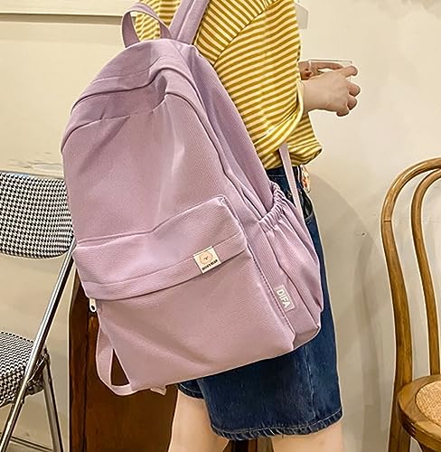 Difa Backpack, Difa’s Bear Plain Backpack, Sage Green Backpack Kawaii Cute Backpack Large capacity Casual Aesthetic Backpack