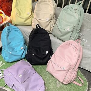 Difa Backpack, Difa’s Bear Plain Backpack, Sage Green Backpack Kawaii Cute Backpack Large capacity Casual Aesthetic Backpack