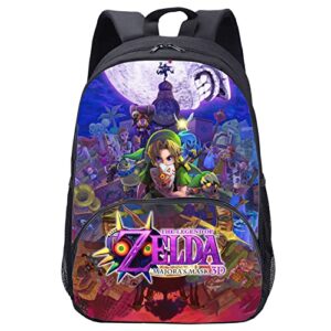 the legend of zelda graphic lightweight book bag,durable canvas daypack laptop knapsack with frontal pocket