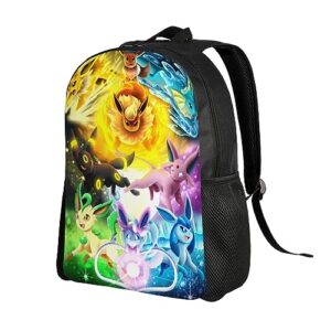 Qvlippga Cartoon Poke Backpack for Boys Girls Durable Bookbag Large Capacity School Backpacks