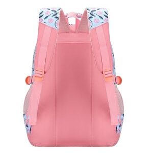 MYGOO Kids Backpack for Girls | Colorful School Backpack for Teen | Archibald Collection | 17" tall | Berry Purple