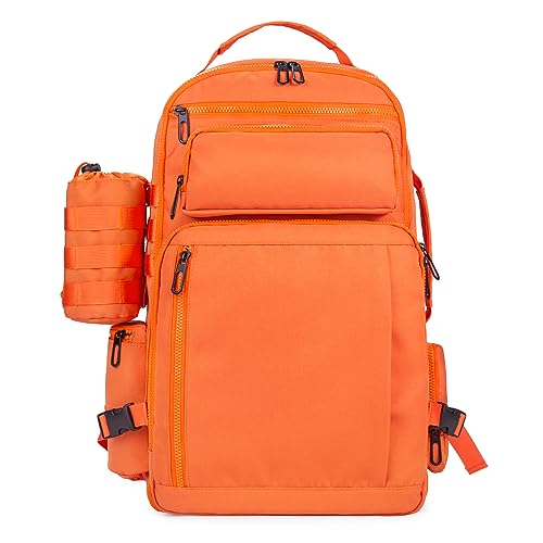 JANA Travel Backpack for College,Hiking, Camping – Bookbag Laptop Backpack for Men and Women - College Daypack Water Resistant Bag with Water Sleeve -Orange