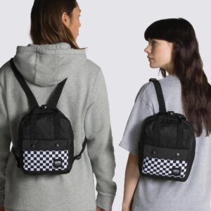 Vans, Women Mini-Backpack (Boxer - Black/White, One Size)