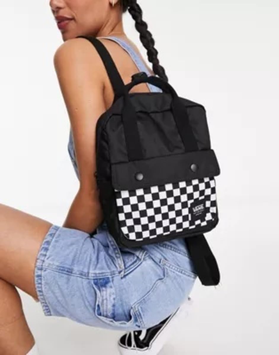 Vans, Women Mini-Backpack (Boxer - Black/White, One Size)