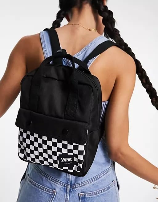 Vans, Women Mini-Backpack (Boxer - Black/White, One Size)