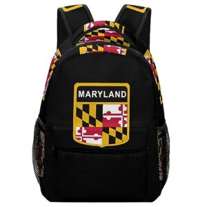 maryland flag lightweight travel backpack for unisex casual laptop bookbag for camping