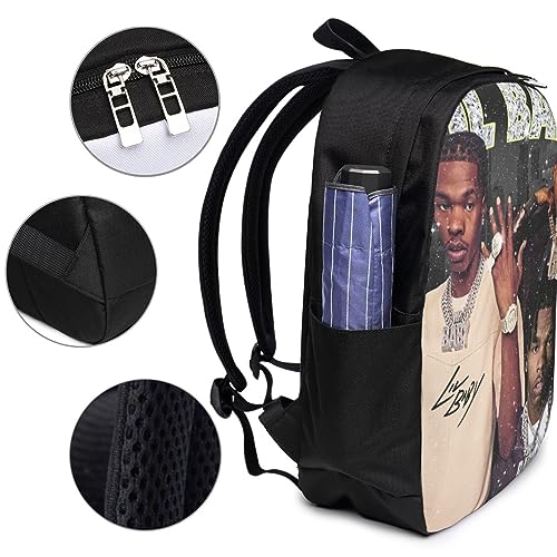 Qcosjeem Lil Rapper Singer Baby Backpack,unisex casual book bags,external usb interface,earphone cable interface,label.camping backpack suitable for office Funny usb Backpack