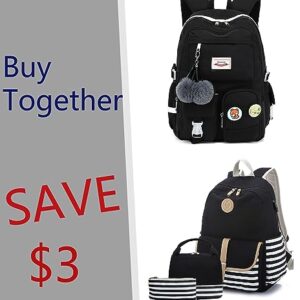 Lmeison Girls Backpack for School & Cute Backpack for School with Lunch Bag