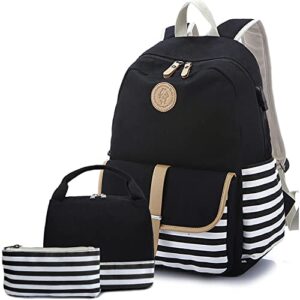 Lmeison Girls Backpack for School & Cute Backpack for School with Lunch Bag