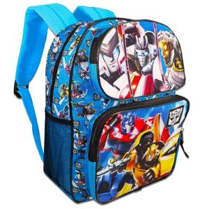 Transformers Backpack for Boys 4-6 - Bundle with Transformers Backpack, Keychain, Stickers, More | Transformers School Bag for Kids