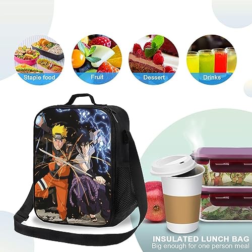 SFZWCZ 3d Prints Anime Backpack Set Cartoon Stylish Men'S Backpack With Lunch Box For Outdoor Travel And Casual