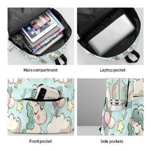 PEIXEN Cute Animal Rainbow Unicorn Travel Backpacks Laptop Backpack Lightweight Rucksack Casual Daypack Computer Bags for Women Men