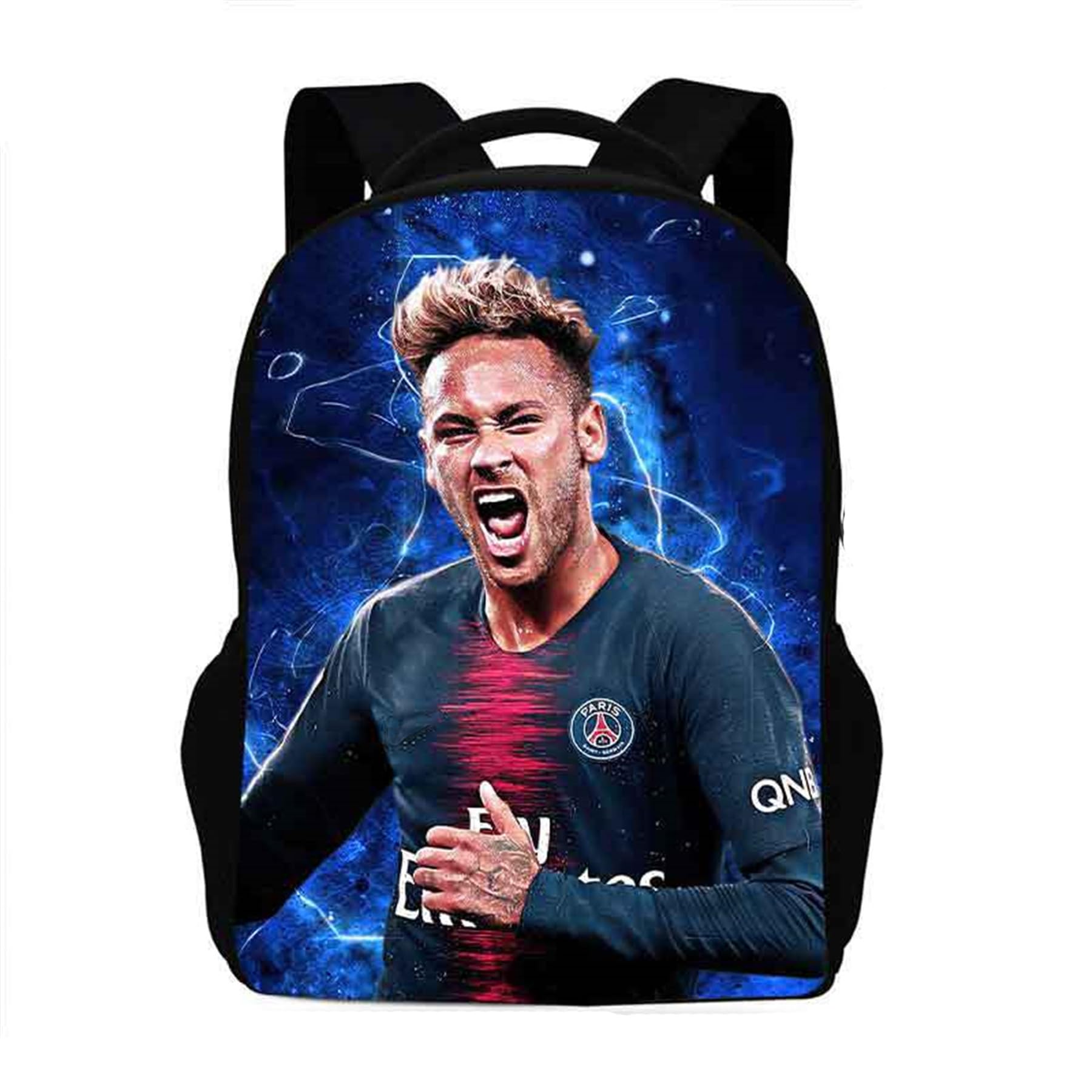 Student Soccer Star Bookbag,Teen Neymar Jr Graphic Daypack,PSG Casual Knapsack for Youth