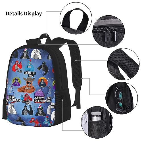 Moare Gorilla Tag Backpacks Set with Backpacks Lunch Bag Pencil Case Pencil Bag