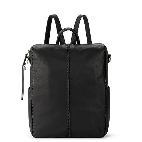 The Sak Los Feliz Backpack in Leather, Detachable Shoulder Strap, Black