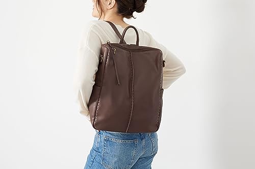 The Sak Los Feliz Backpack in Leather, Detachable Shoulder Strap, Black