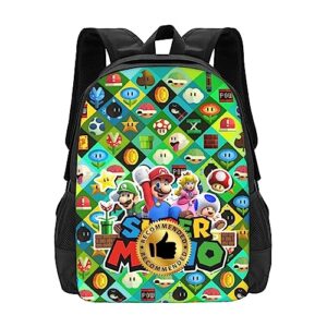 mario games backpack shoulder bag cartoon lightweight daypack travel hiking laptop backpacks mario character backpacks gifts