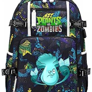 ISaikoy Plants vs. Zombies Backpack Bookbag Schoolbag Daypack Satchel Laptop Bag Color Blue6