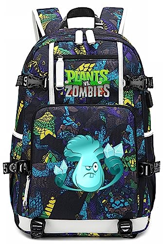 ISaikoy Plants vs. Zombies Backpack Bookbag Schoolbag Daypack Satchel Laptop Bag Color Blue6