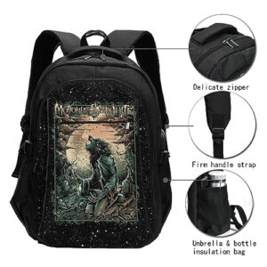 Motionless Rock In Band White USB Backpack,unisex casual book bags,traveling,camping,climbing,backpack suitable for office,study,notebook,laptop,business,multipurpose-backpacks.Fashion backpack.