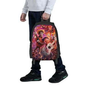 PTZHENGMAN Anime Backpack Movie Coco Canvas Couple Backpacks for Man Women Daily Quick Drying Simple Cartoon Daybags