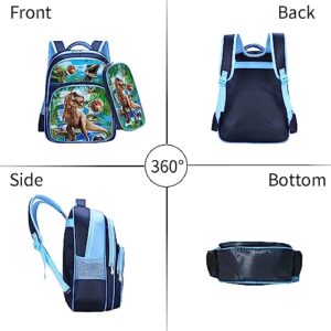 YUNYINIE Cute Dinosaur School Backpack and Baseball Cap for Kids, Modern Travel Space Galaxy Book Bags for Boys Girls