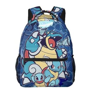 Uante Squltle Travel Backpack Anime Cartoon Backpack Waterproof Multifunctional Game Bags for Women Men