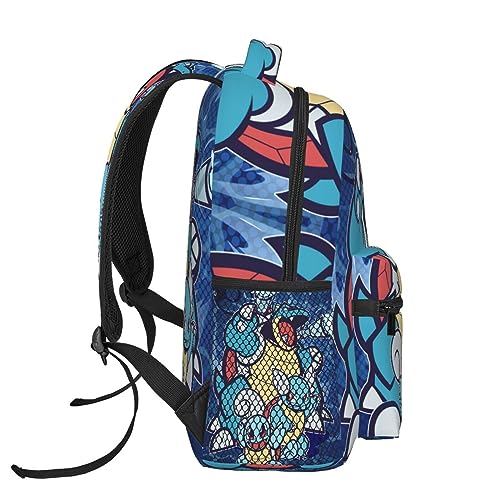 Uante Squltle Travel Backpack Anime Cartoon Backpack Waterproof Multifunctional Game Bags for Women Men