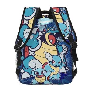 Uante Squltle Travel Backpack Anime Cartoon Backpack Waterproof Multifunctional Game Bags for Women Men