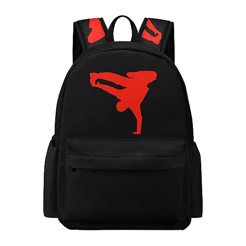 Break Dance Travel Backpack Lightweight 16.5 Inch Computer Laptop Bag Casual Daypack for Men Women