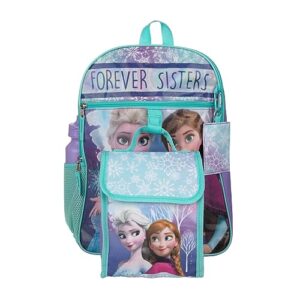 frozen forever sisters youth girl's 2-piece 16" backpack & lunch kit combo set