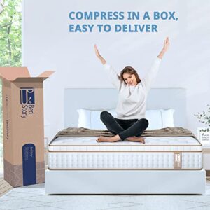 BedStory Queen Mattress, 12 Inch Gel Memory Foam Hybrid Mattress in a Box, Queen Size Mattress with Individually Wrapped Pocket Coils for Supportive and Pressure Relief, Made in USA