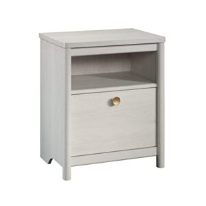 sauder dover edge night stand with drawer, l: 22.84" x w: 17.24" x h: 27.44", glacier oak finish