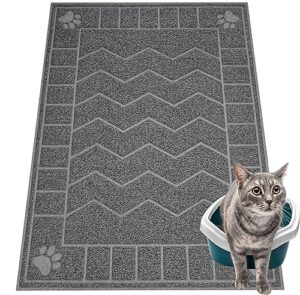 motsamla cat litter mat, litter trapping mat soft on kitty paws, 35" x 24" kitten litter box mat for cleaner floors, waterproof, easy clean, durable large size cat litter pad for kitten.