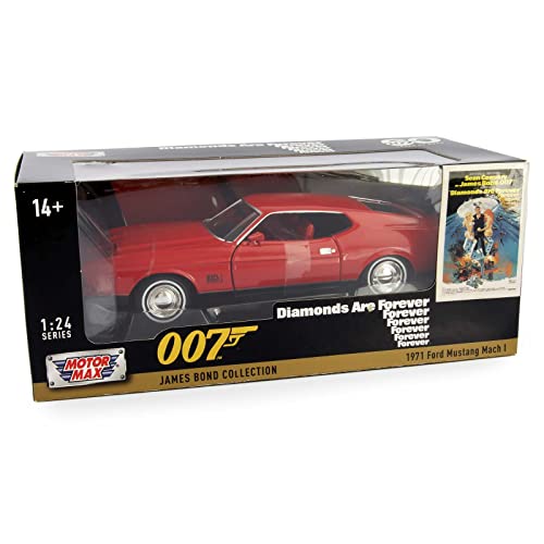 Motor Max 1971 Ford Mustang Mach I, James Bond 79851WR - 1/24 Scale Diecast Model Toy Car