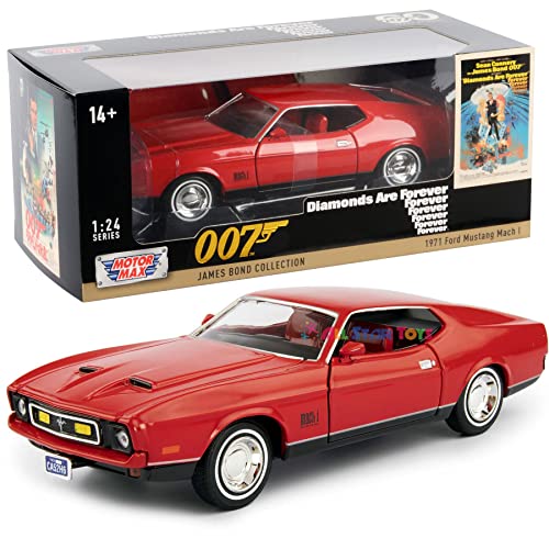 Motor Max 1971 Ford Mustang Mach I, James Bond 79851WR - 1/24 Scale Diecast Model Toy Car